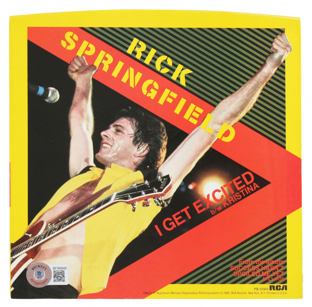 Rick Springfield Signed "I Get Excited" Album Cover (Beckett ...