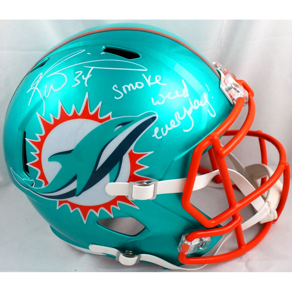 Ricky Williams Signed Dolphins Full-Size Flash Alternate Speed Helmet ...