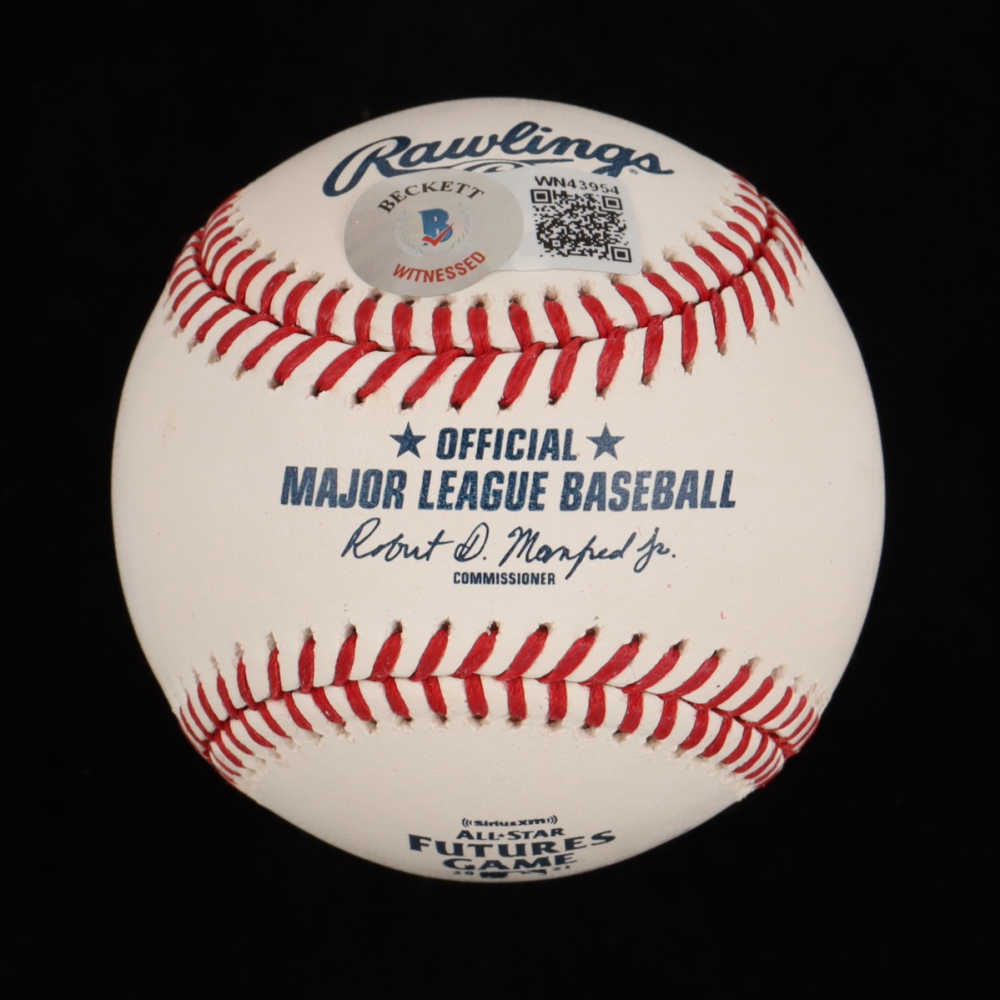 Julio Rodriguez Signed 2021 Futures Game Logo OML Baseball (Beckett ...