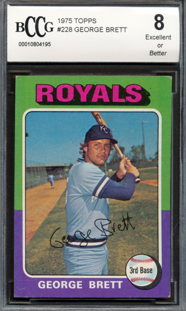 George Brett 1975 Topps #228 RC (BCCG 8) | Pristine Auction