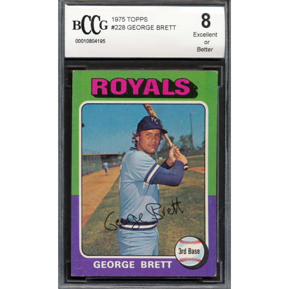 George Brett 1975 Topps #228 RC (BCCG 8) | Pristine Auction