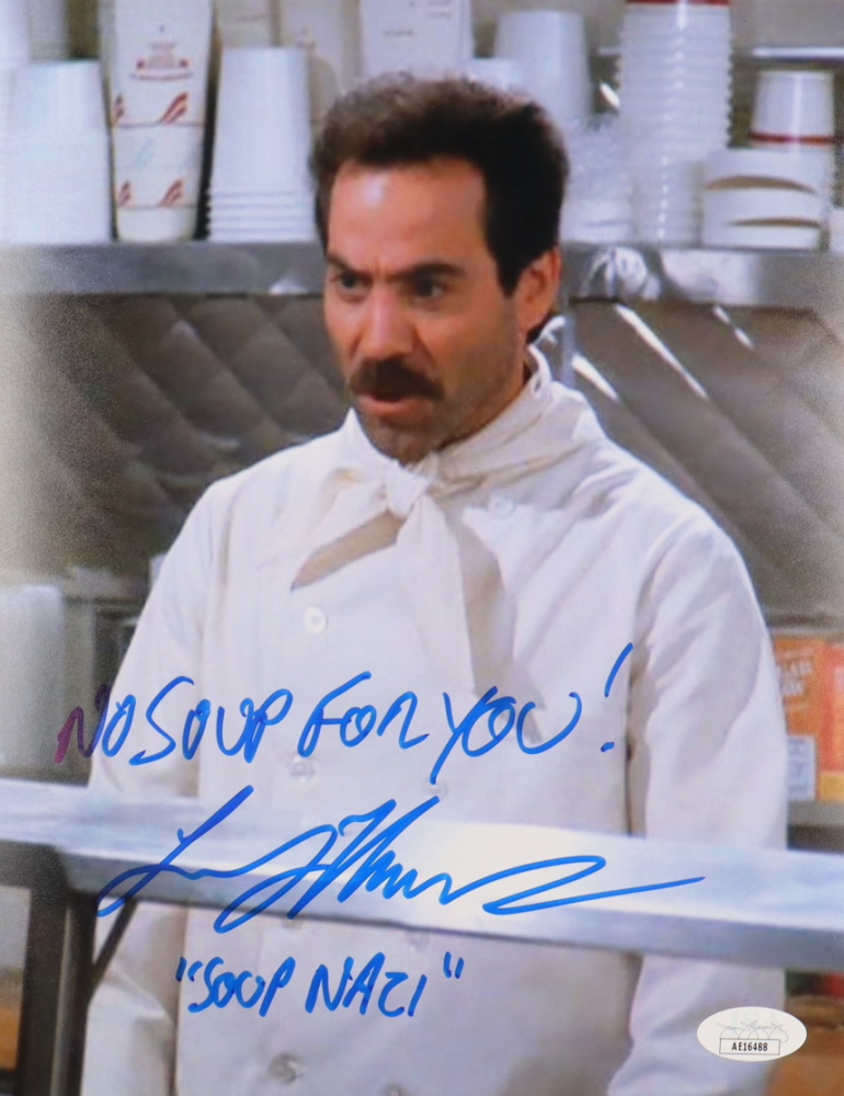 Larry Thomas Signed "Seinfeld" 8x10 Photo Inscribed "No Soup for You ...