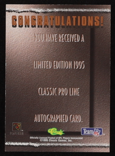 Sam Mills 1995 Pro Line Autographs #93 #435/1470 | Pristine Auction