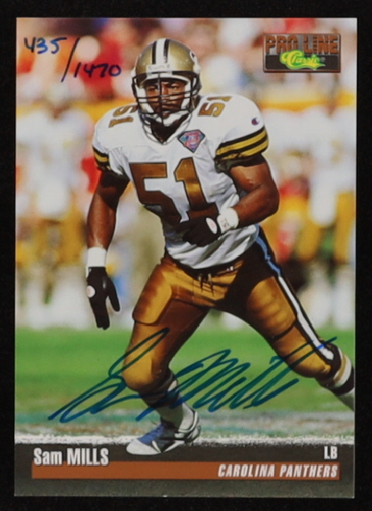 Sam Mills 1995 Pro Line Autographs #93 #435/1470 | Pristine Auction