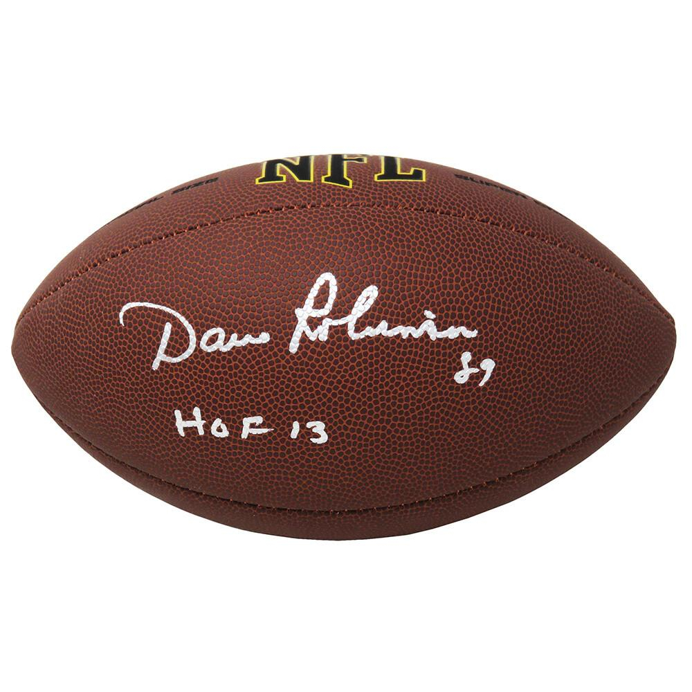 Dave Robinson Signed NFL Football Inscribed "HOF 13" (Schwartz ...