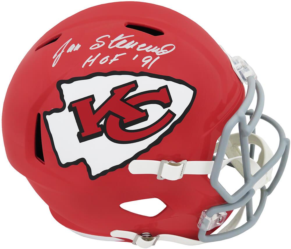 Jan Stenerud Signed Chiefs Full-Size Speed Helmet Inscribed "HOF '91 ...
