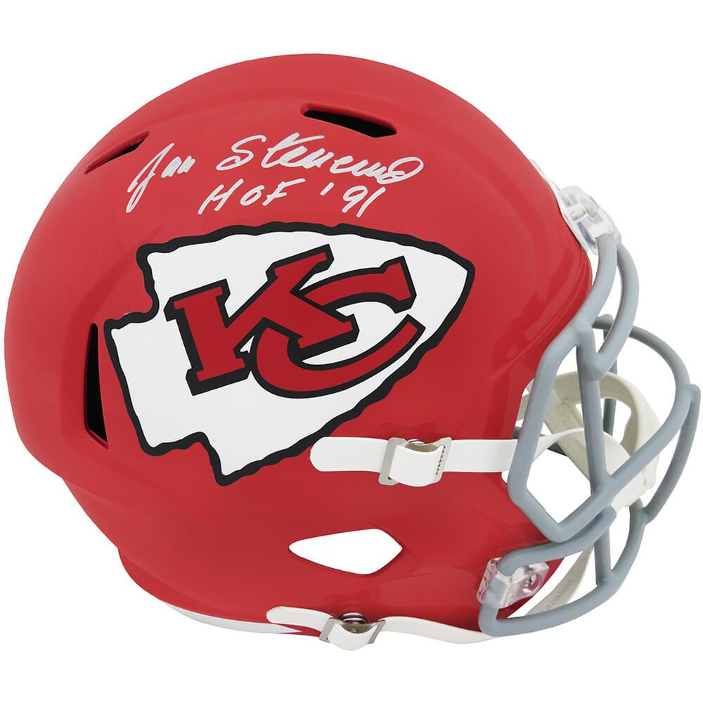 Jan Stenerud Signed Chiefs Full-Size Speed Helmet Inscribed "HOF '91 ...