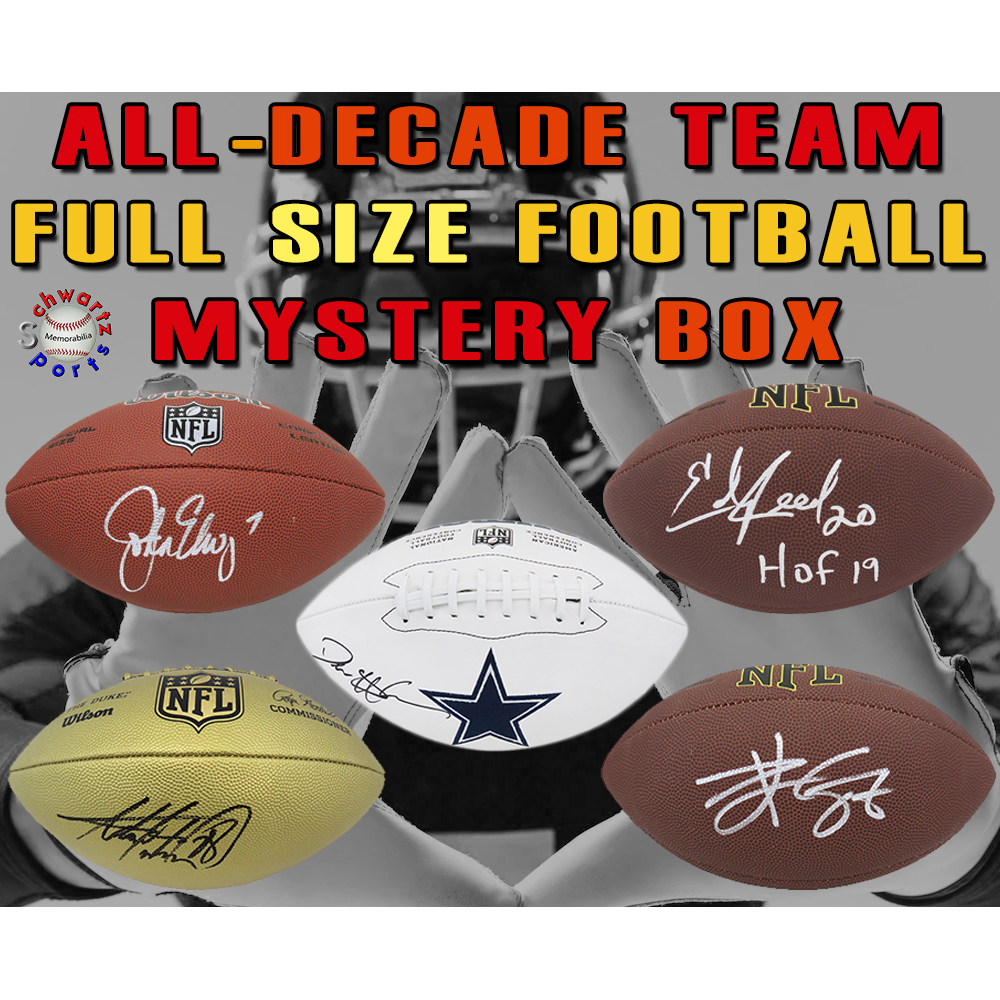 Schwartz Sports All-Decade Team-Signed Full-Size Football Mystery Box ...