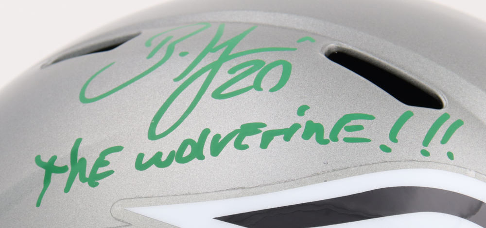 Brian Dawkins Signed Eagles Full-Size Flash Alternate Speed Helmet ...