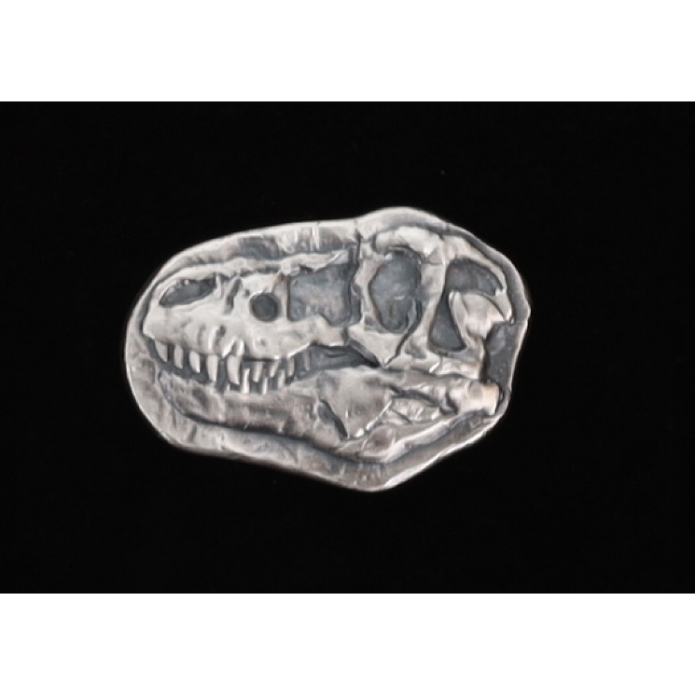 Silver Monarch Precious Metals T-Rex Fossil Skull with Wooden Crate ...