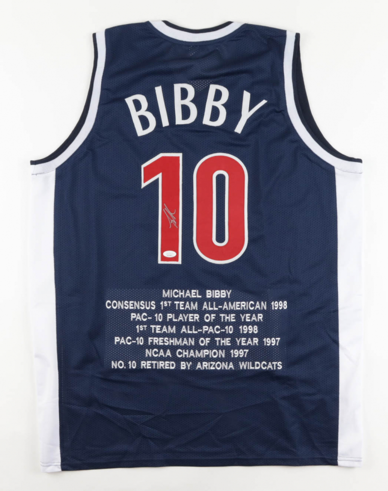 Mike Bibby Signed Career Highlight Stat Jersey (JSA) | Pristine Auction