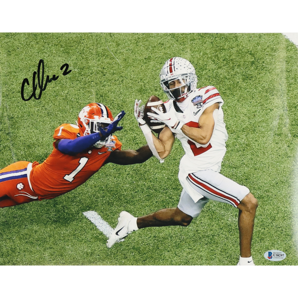 Chris Olave Signed Ohio State Buckeyes 11x14 Photo (Beckett) | Pristine ...