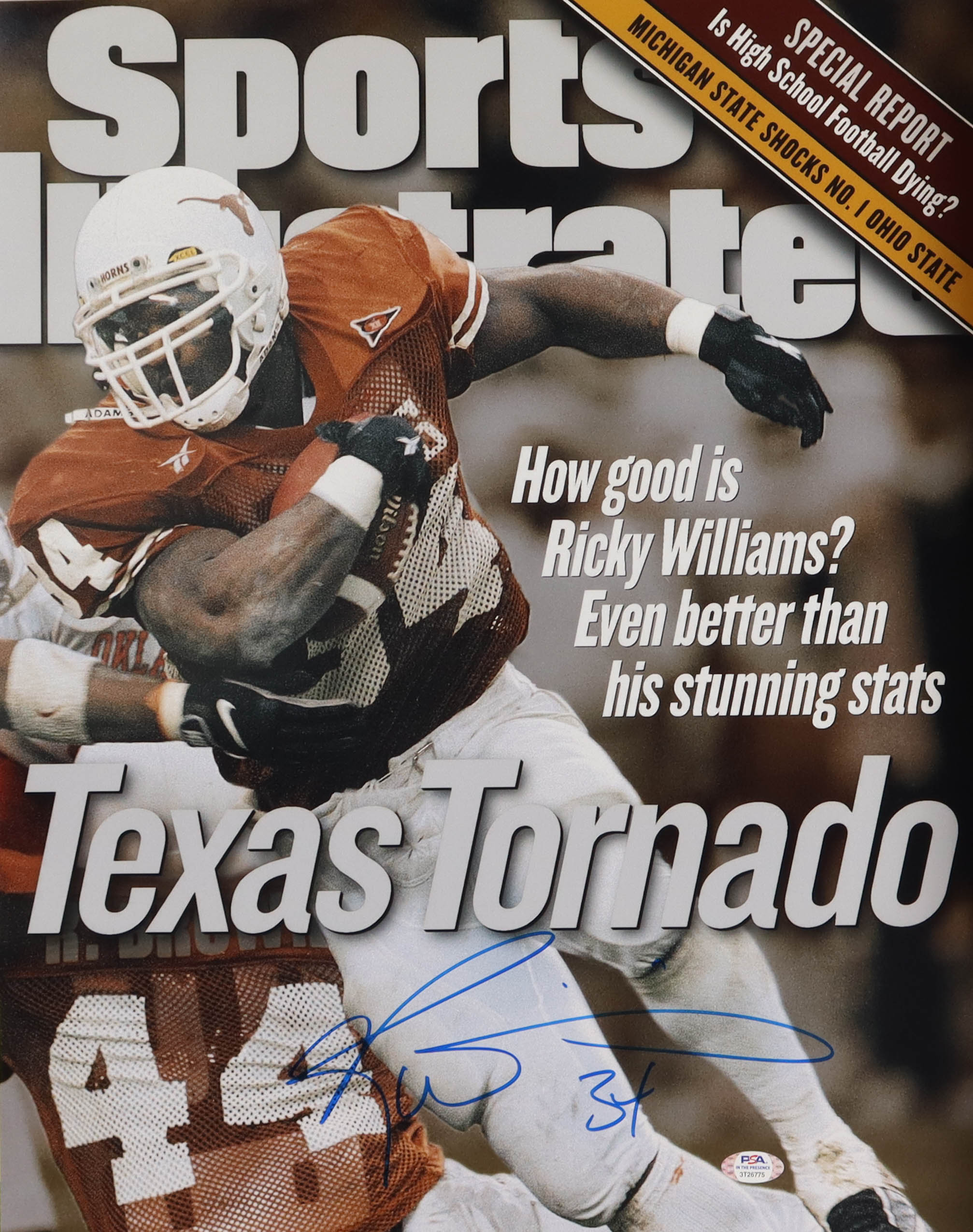 Ricky Williams Signed "Sports Illustrated" 16x20 Photo (PSA) | Pristine ...