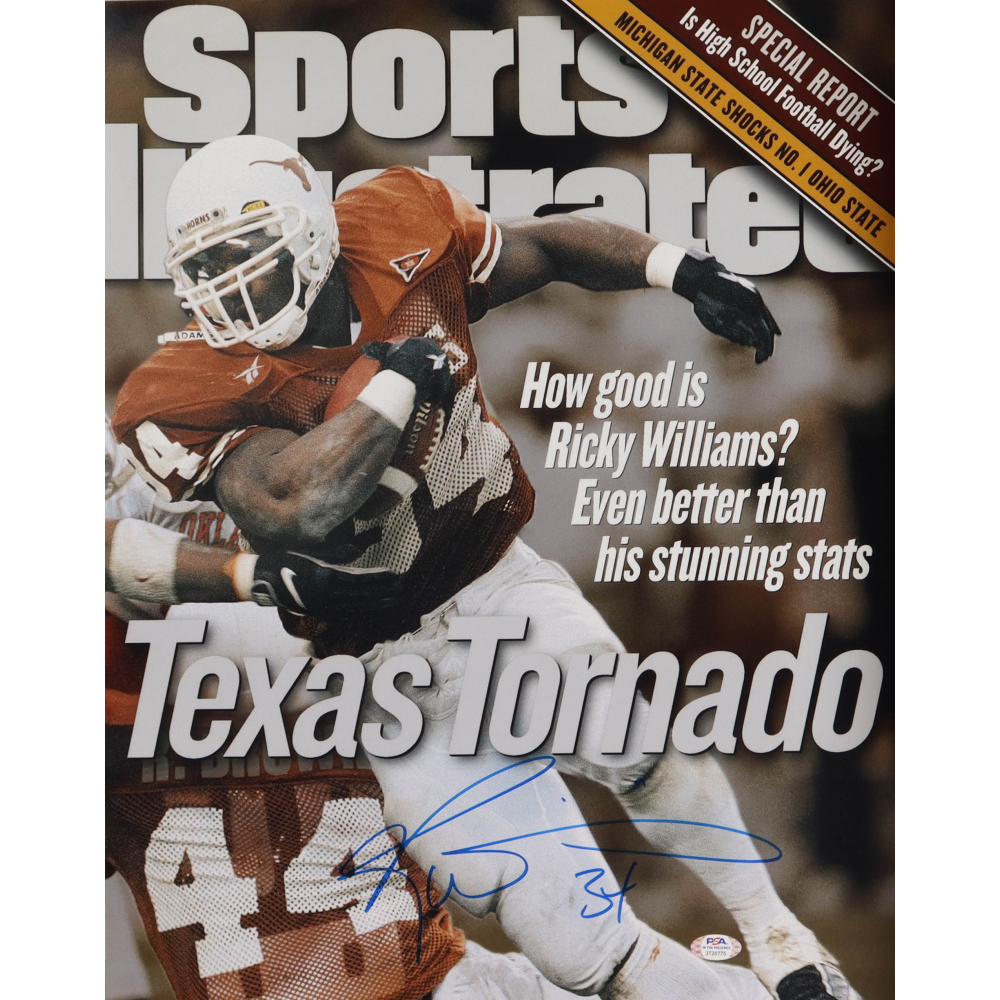 Ricky Williams Signed "Sports Illustrated" 16x20 Photo (PSA) | Pristine ...