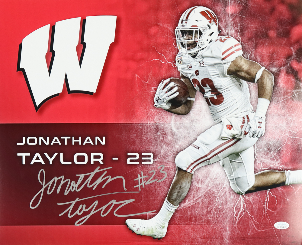 Jonathan Taylor Signed Wisconsin Badgers 16x20 Photo (JSA) | Pristine ...