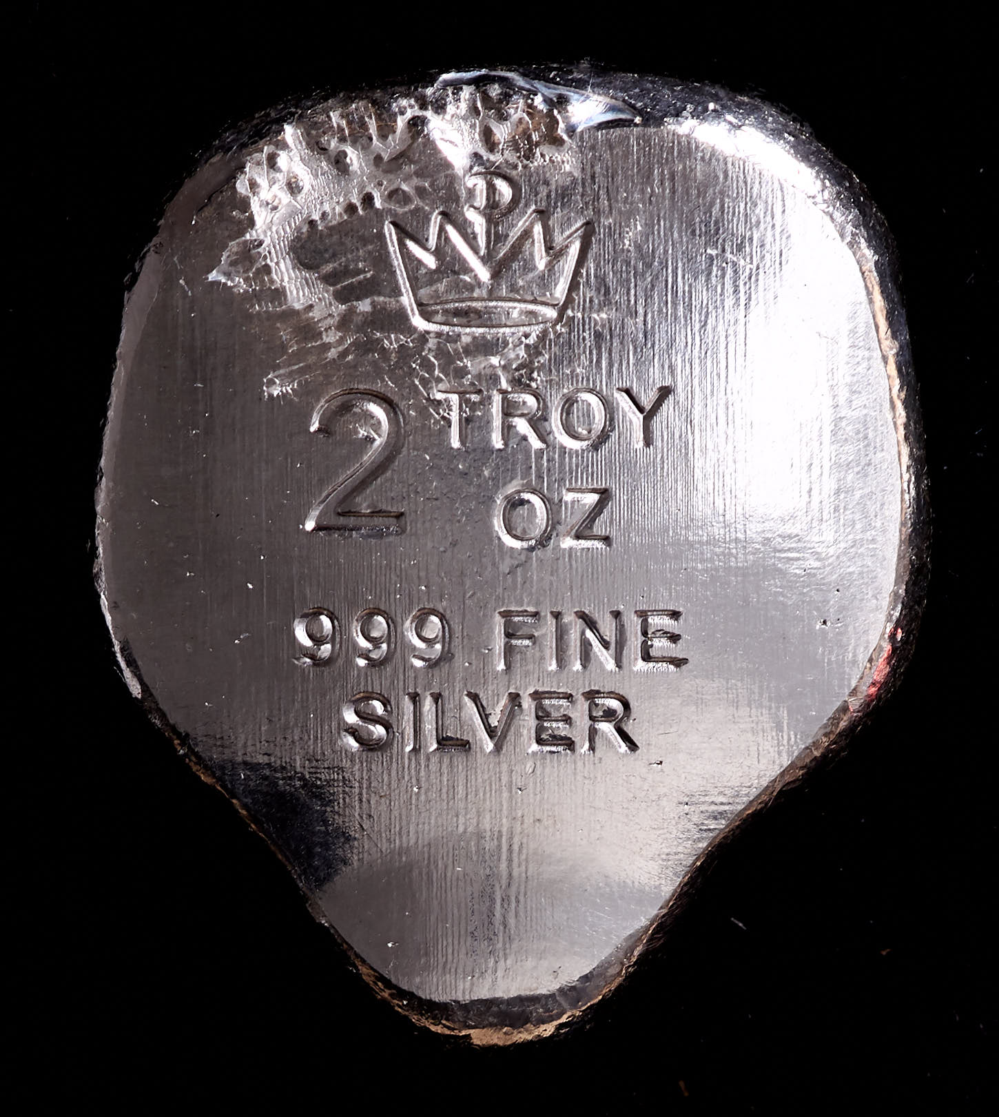 2 oz Silver Alien Head Monarch Hand-Poured 3D .999 Fine Silver Bar ...