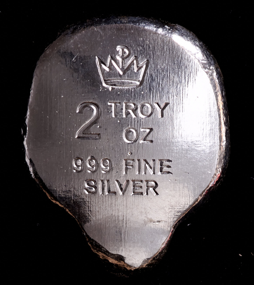 2 oz Silver Alien Head Monarch Hand-Poured 3D .999 Fine Silver Bar ...