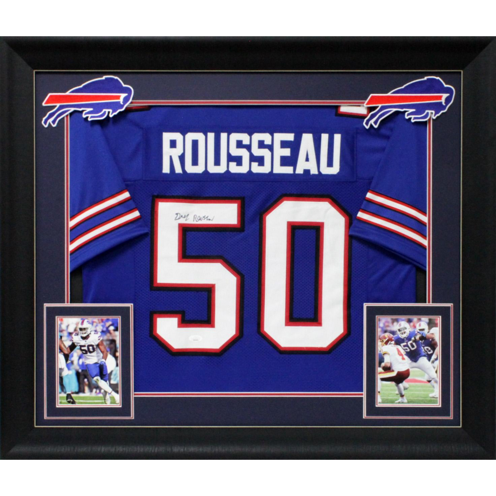 Greg Rousseau Signed Custom Framed Jersey Display (JSA) | Pristine Auction