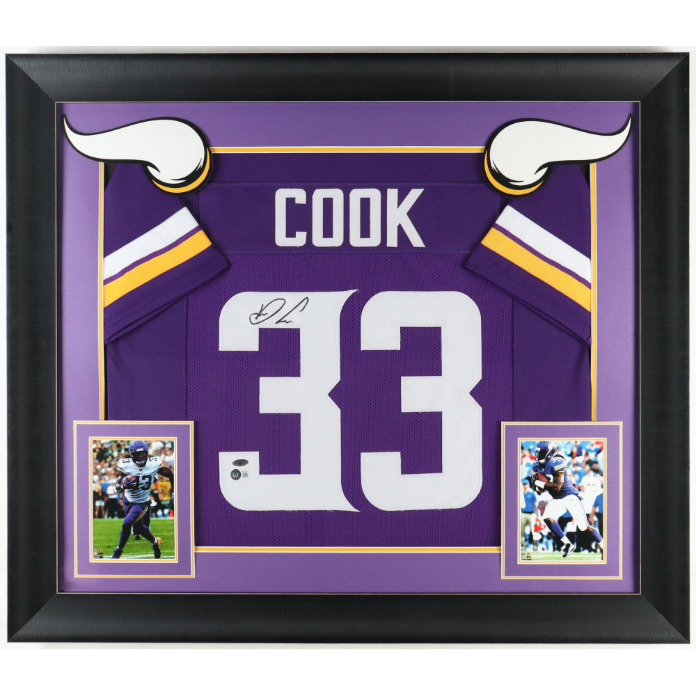 Dalvin Cook Signed Custom Framed Jersey Display (Beckett & Cook ...