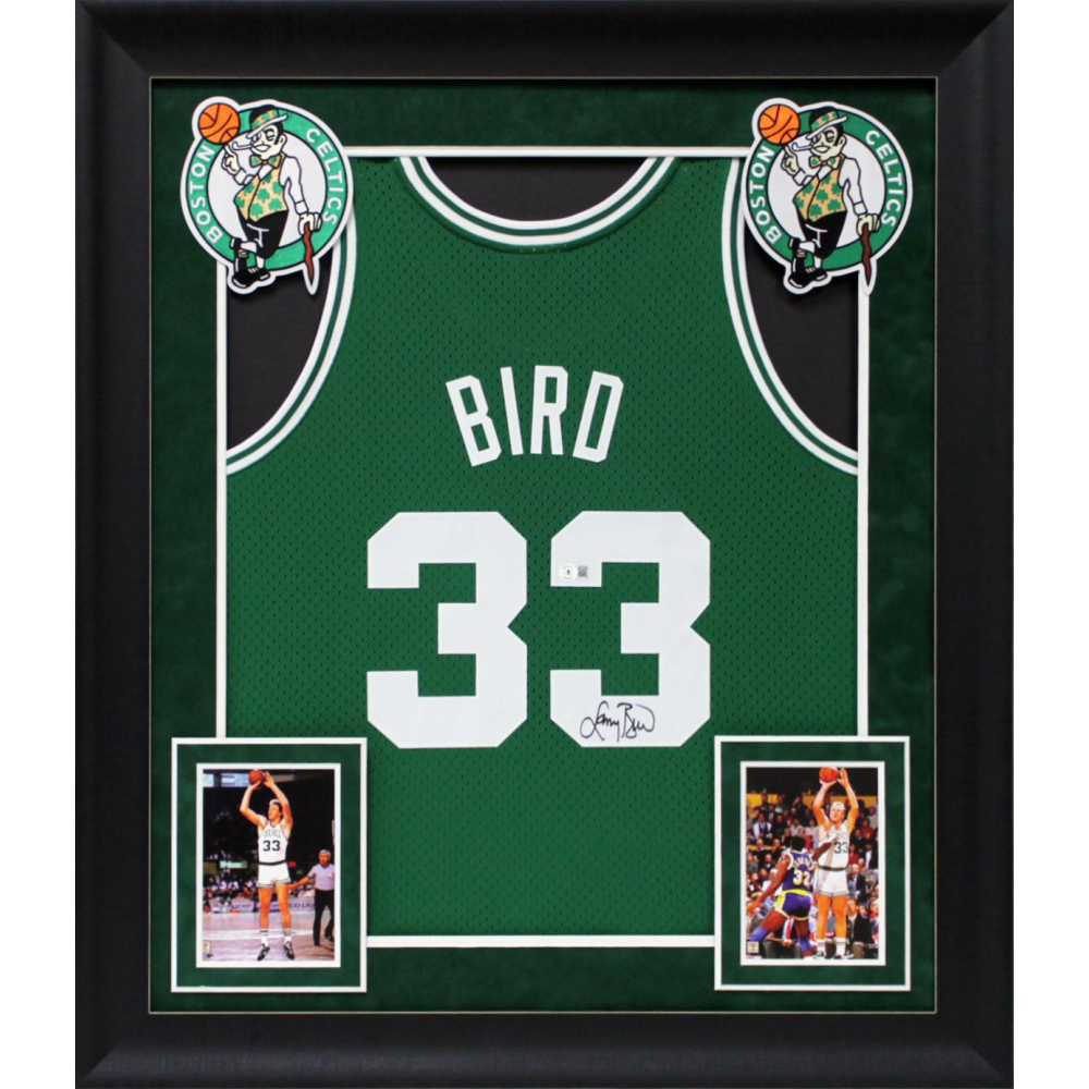 Larry Bird Signed Custom Framed Jersey Display (Beckett) | Pristine Auction