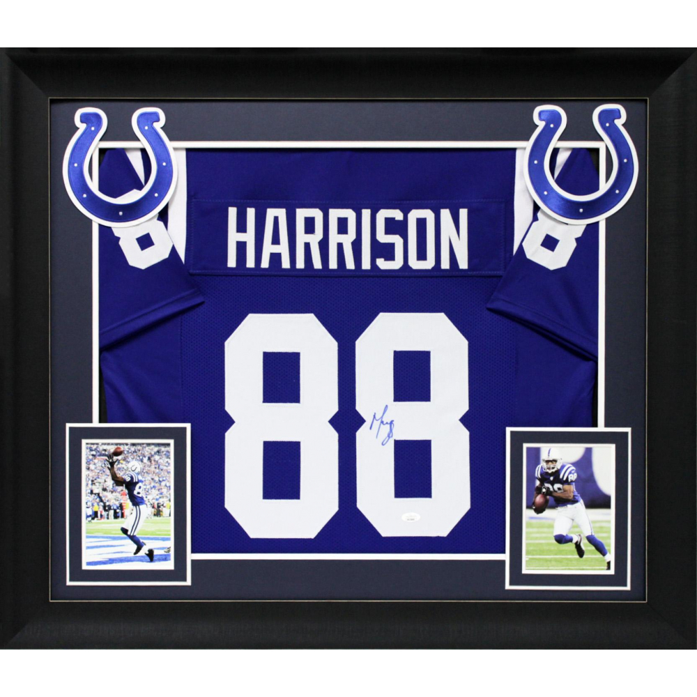 Marvin Harrison Signed Custom Framed Jersey Display (JSA) | Pristine ...