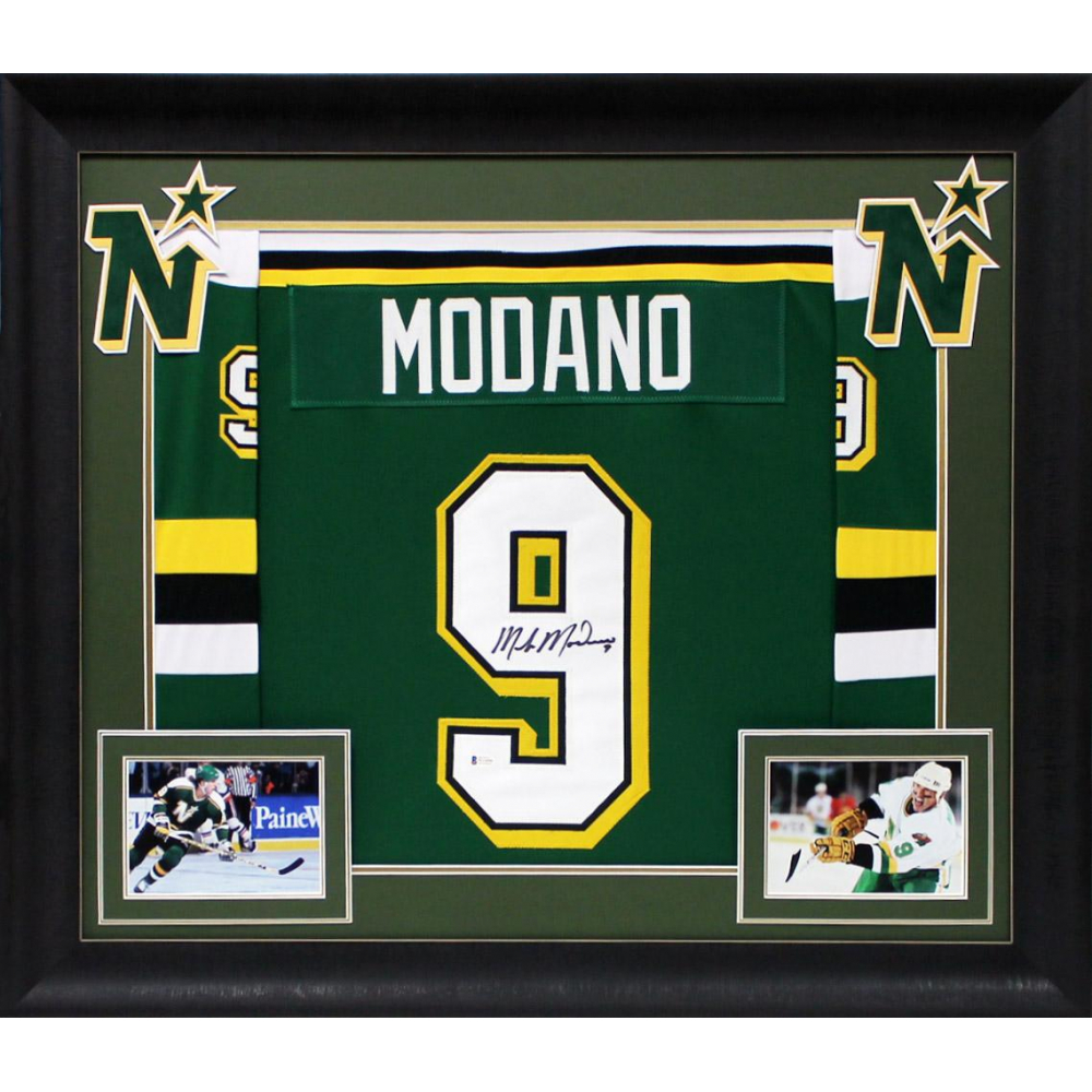 Mike Modano Signed Custom Framed Jersey Display (Beckett) | Pristine ...