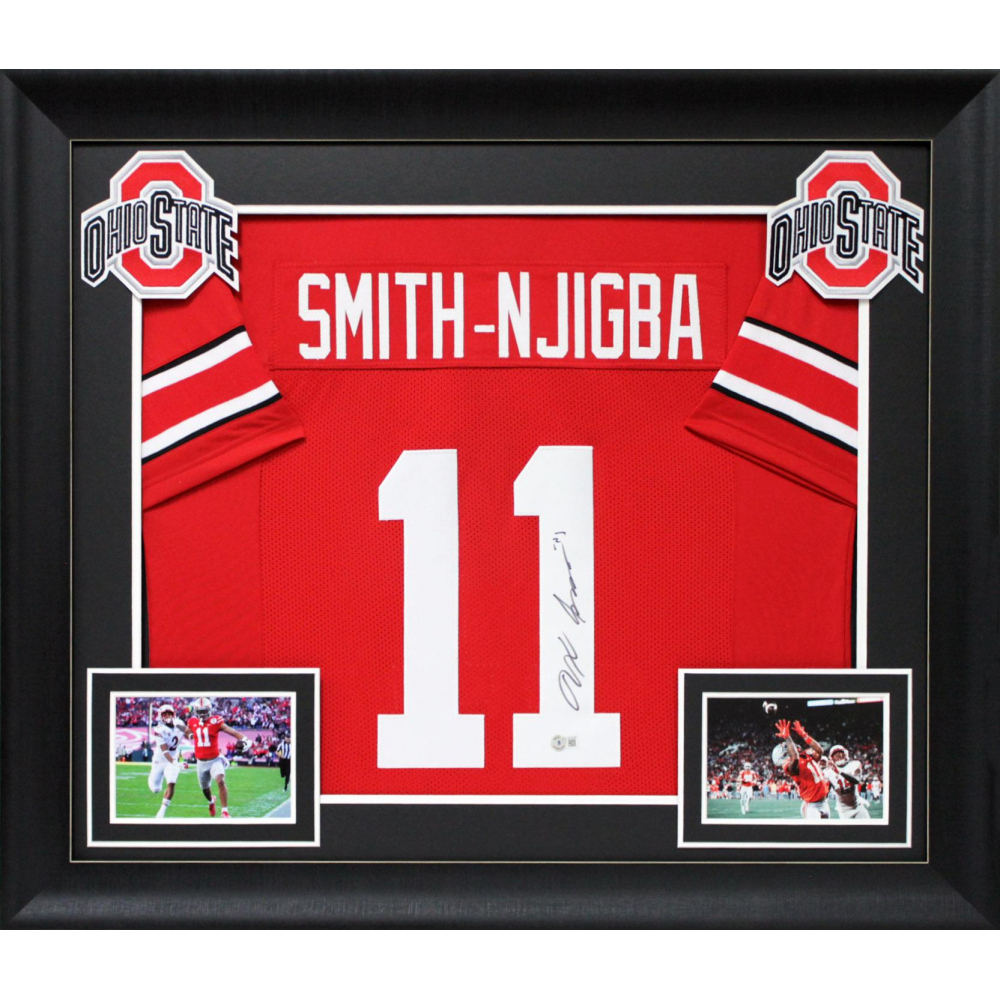 Jaxon Smith-Njigba Signed Custom Framed Jersey Display (Beckett ...