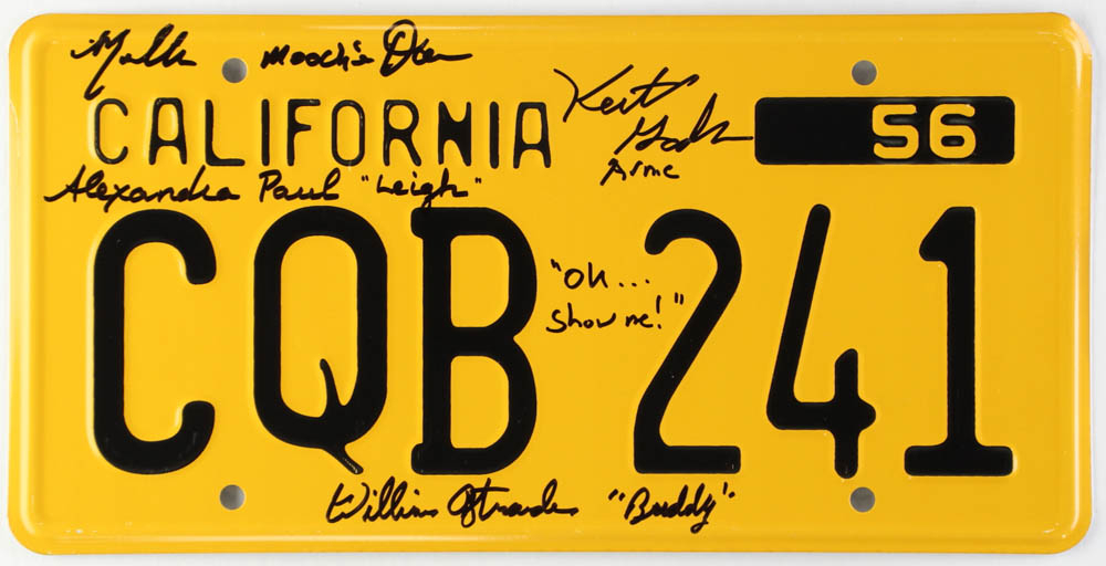 "Christine" License Plate Signed by (4) with Alexandra Paul, William ...