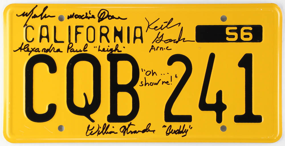 "Christine" License Plate Signed by (4) with Alexandra Paul, William ...