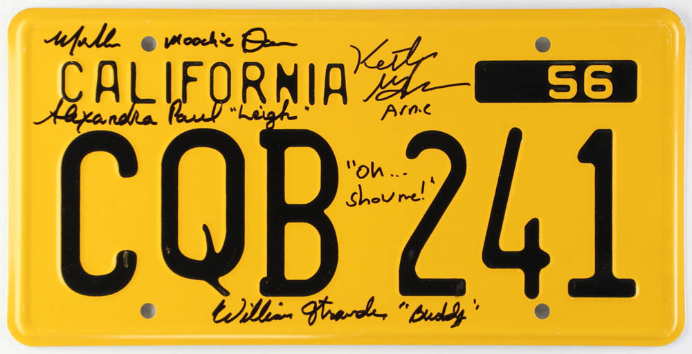 "Christine" License Plate Signed by (4) with Alexandra Paul, William ...