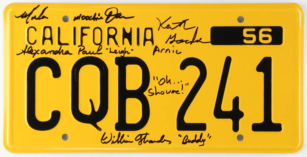 "Christine" License Plate Signed by (4) with Alexandra Paul, William ...