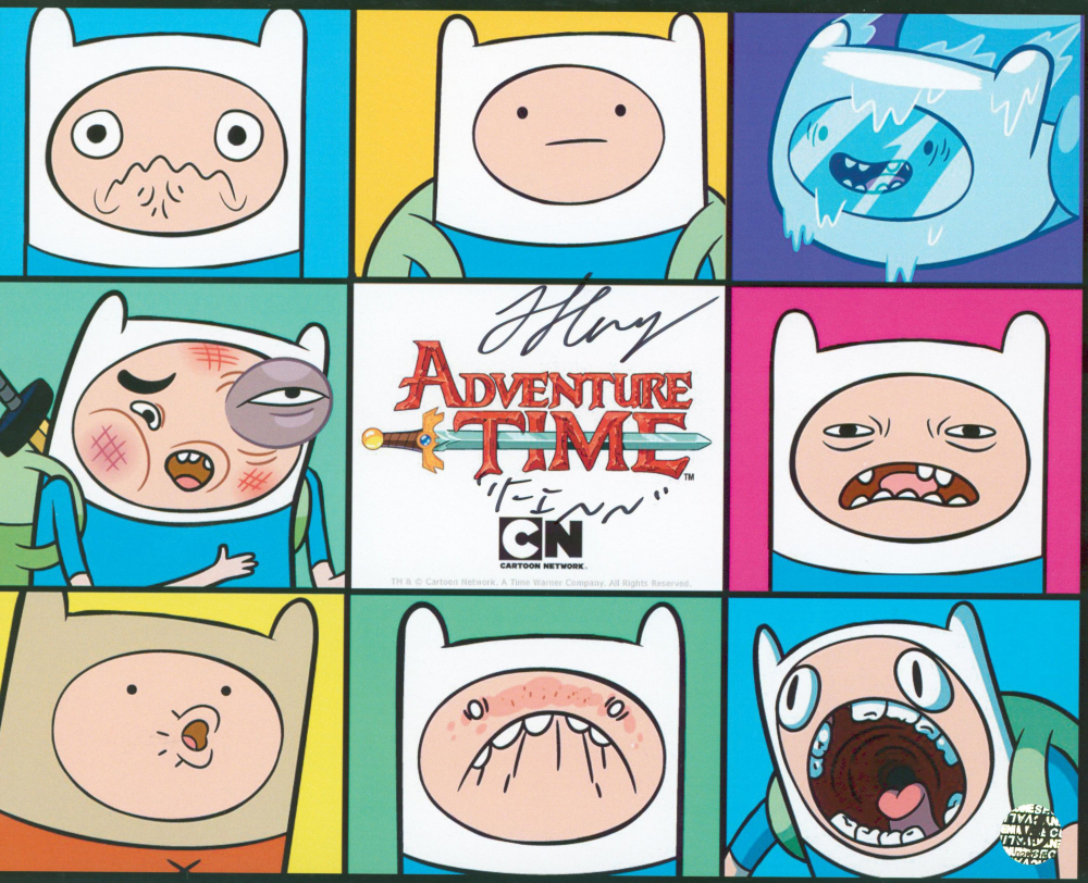 Jeremy Shada Signed "Adventure Time" 8x10 Photo Inscribed "Finn ...