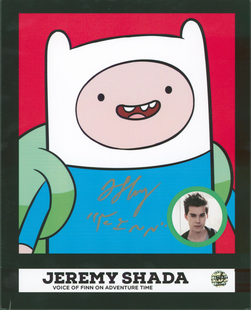 Jeremy Shada Signed "Adventure Time" 8x10 Photo Inscribed "Finn ...