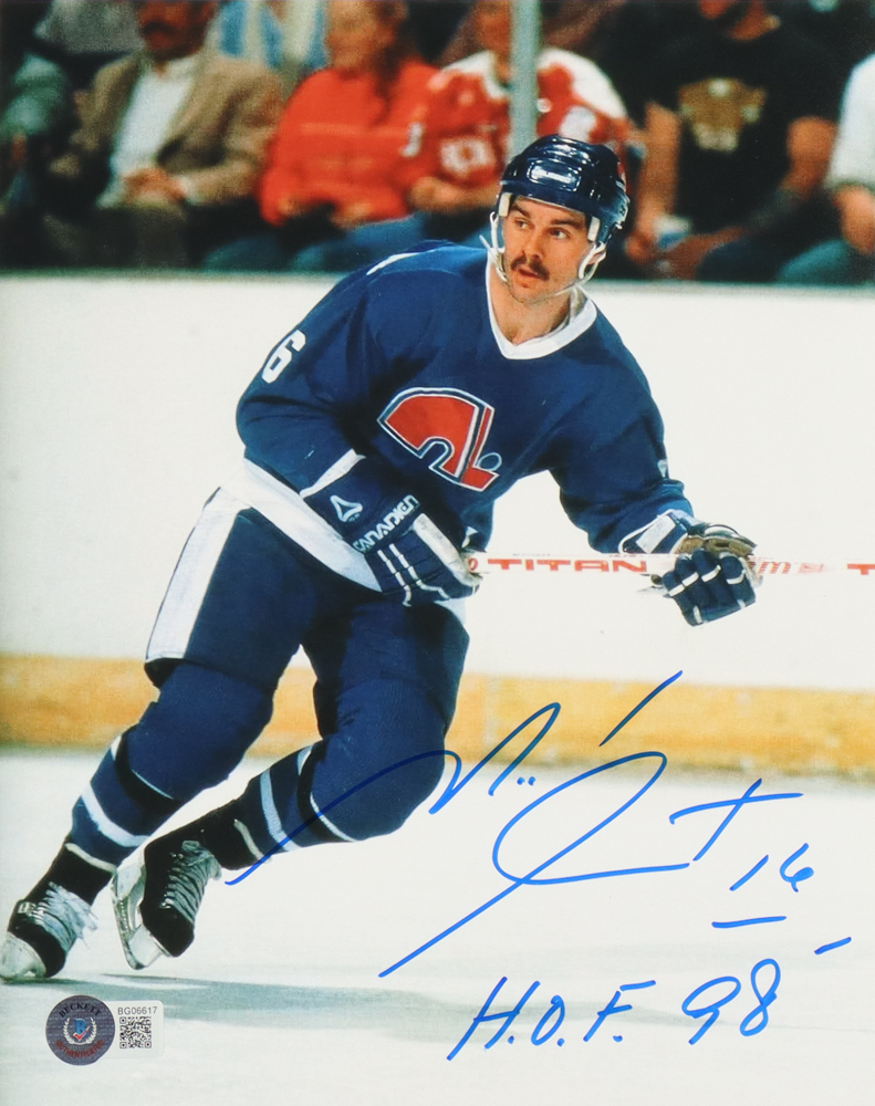 Michel Goulet Signed Nordiques 8x10 Photo Inscribed "H.O.F. 98 ...