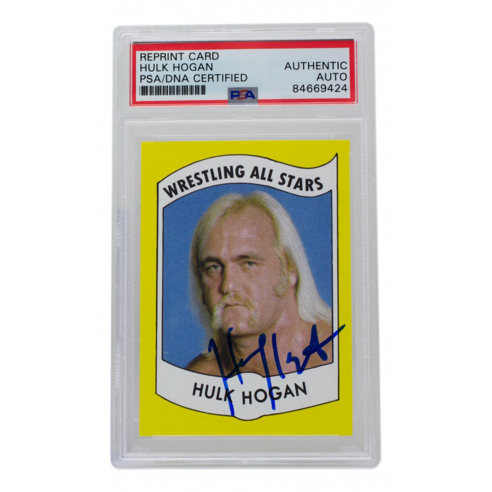 Hulk Hogan Signed 1982 Wrestling All Stars #2 Reprint Card (PSA ...