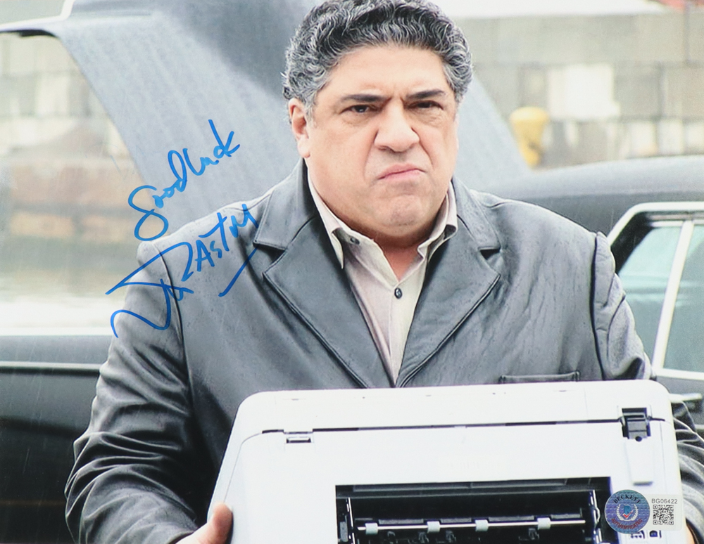 Vincent Pastore Signed "The Sopranos" 8x10 Photo Inscribed "Good Luck ...