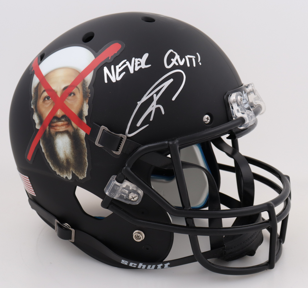 Robert O'Neill Signed "Osama Bin Laden" Matte Black Full-Size Helmet ...