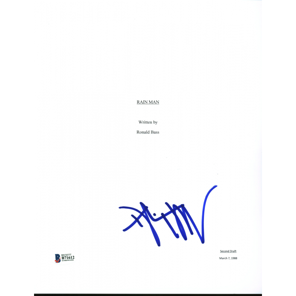 Dustin Hoffman Signed "Rain Man" Script Cover (Beckett) | Pristine Auction