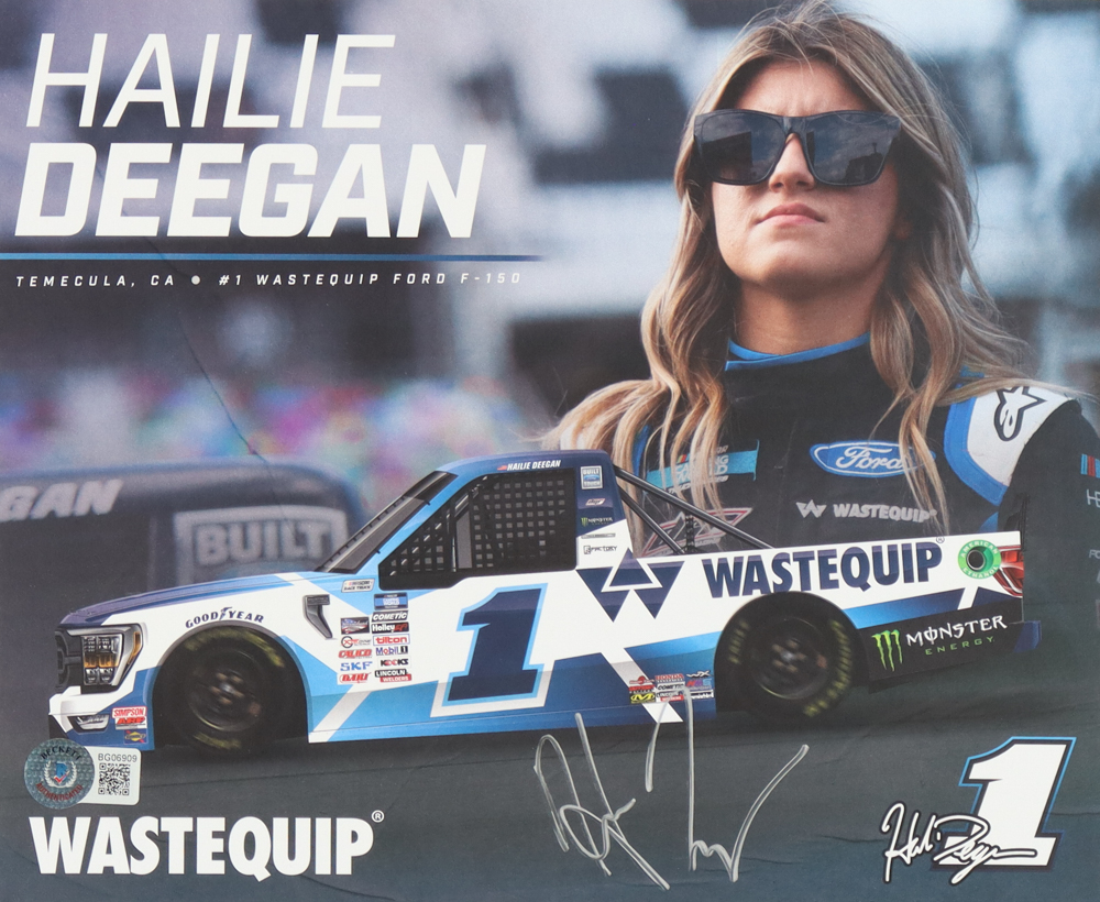 Hailie Deegan Signed NASCAR 8x10 Photo (Beckett) | Pristine Auction