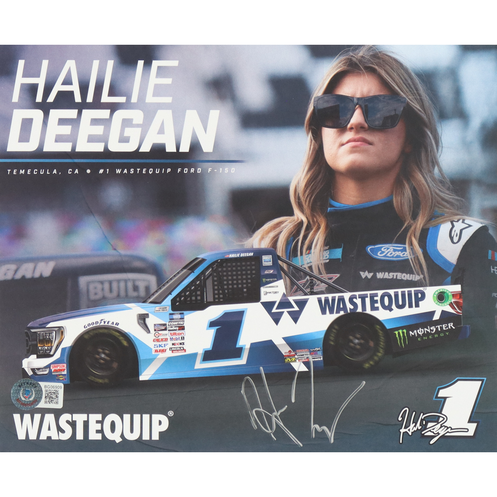 Hailie Deegan Signed NASCAR 8x10 Photo (Beckett) | Pristine Auction