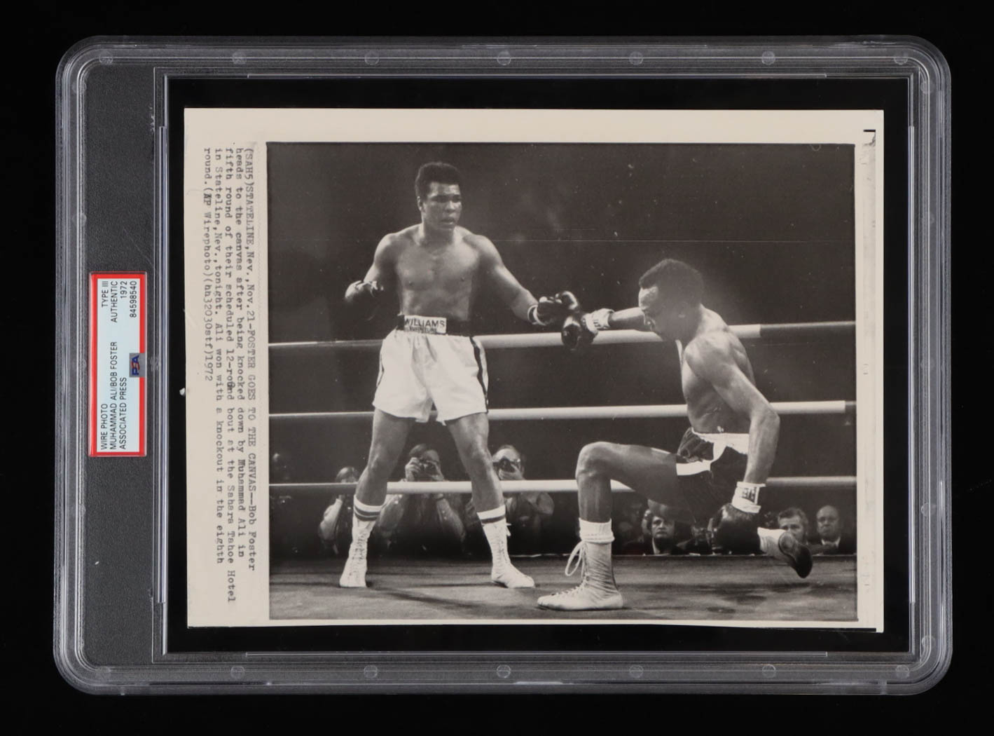 Muhammad Ali & Bob Foster 1972 8x10 Photo (PSA) | Pristine Auction