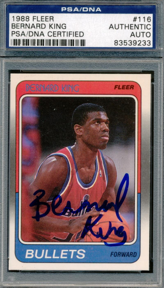 Bernard King Signed 1988-89 Fleer #116 (PSA) | Pristine Auction