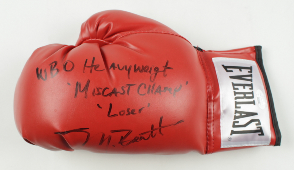 Michael Bentt Signed Everlast Boxing Glove Inscribed "WBO Heavyweight ...