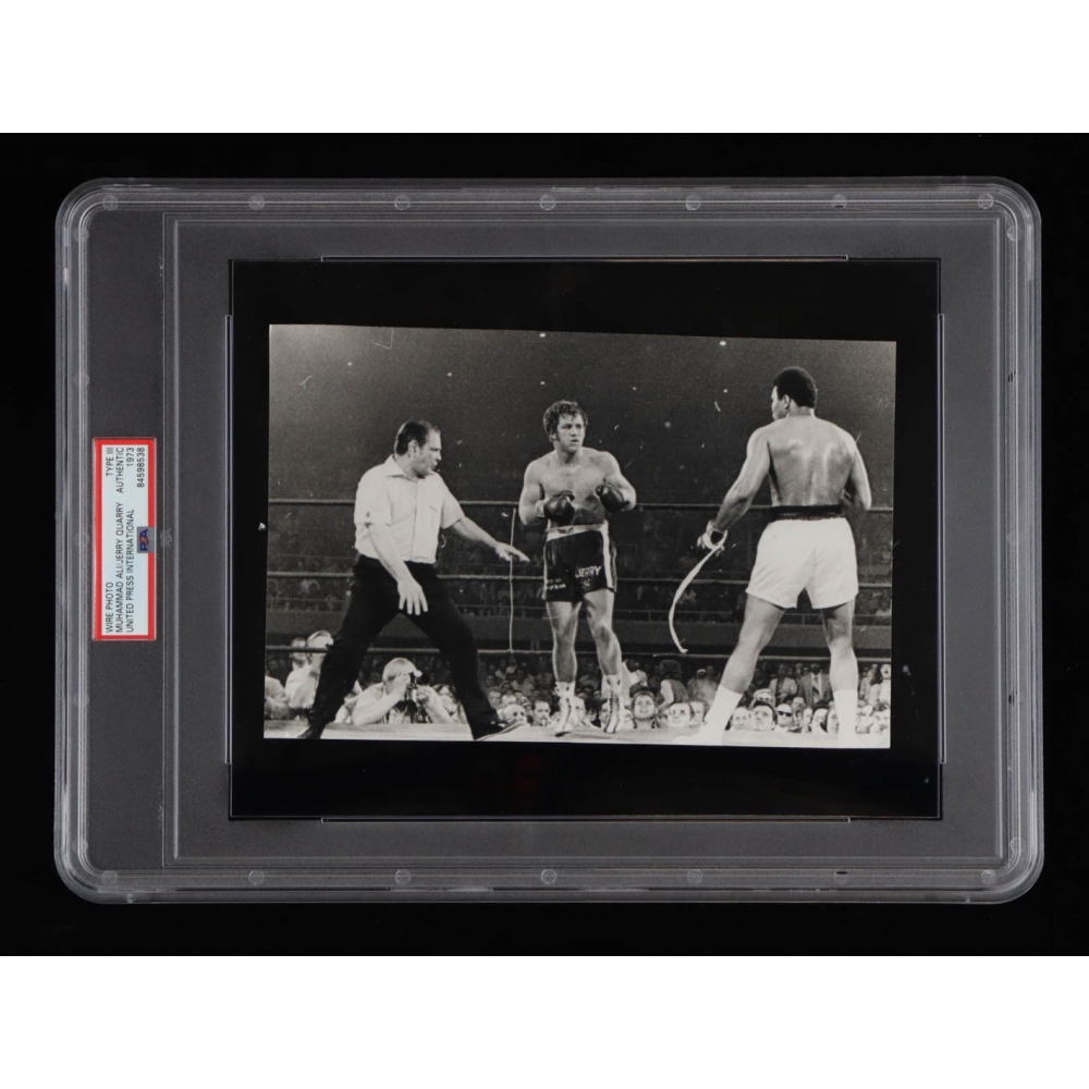 Muhammad Ali & Jerry Quarry 1973 8x10 Vintage Wire Photo (PSA ...