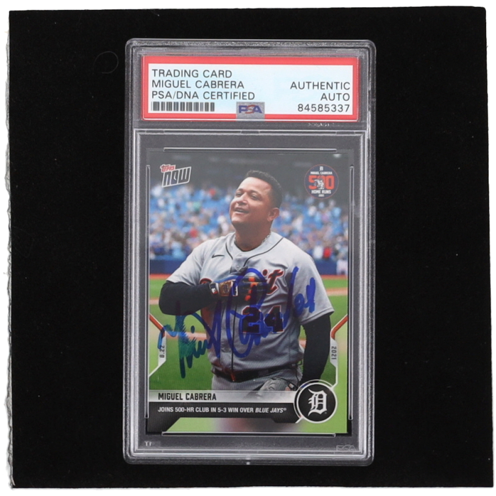 Miguel Cabrera Signed 2021 Topps Now #691 (PSA & JSA) | Pristine Auction