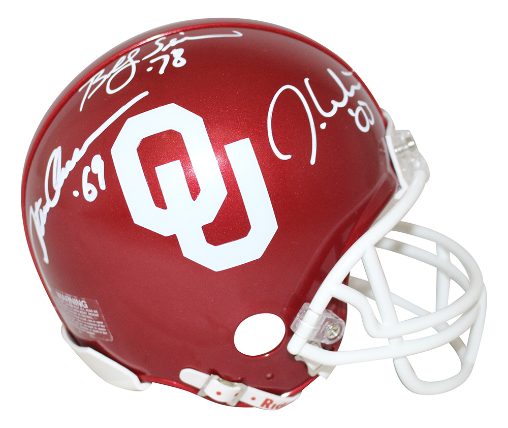 Billy Sims, Steve Owens & Jason White Signed Oklahoma Sooners Mini ...