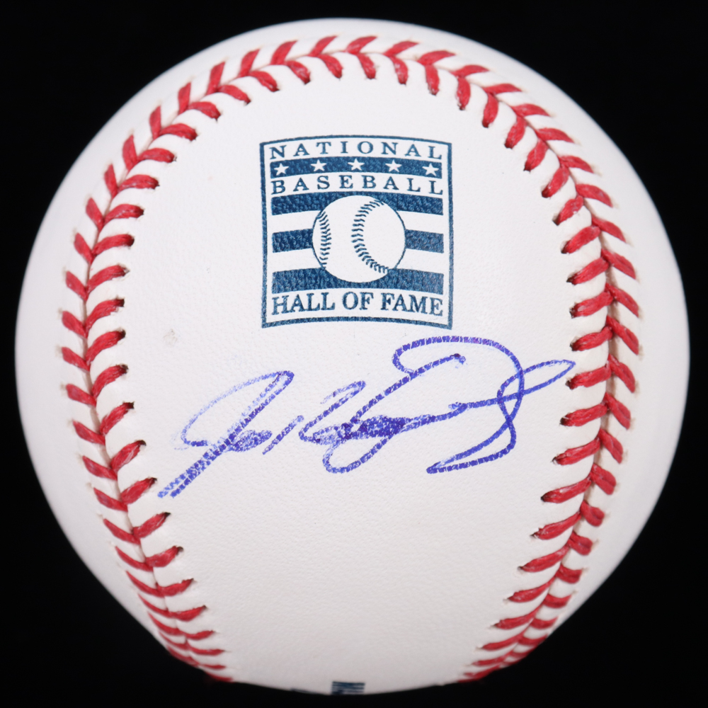 Ivan Rodriguez Signed OML Hall of Fame Logo Baseball (JSA) | Pristine ...