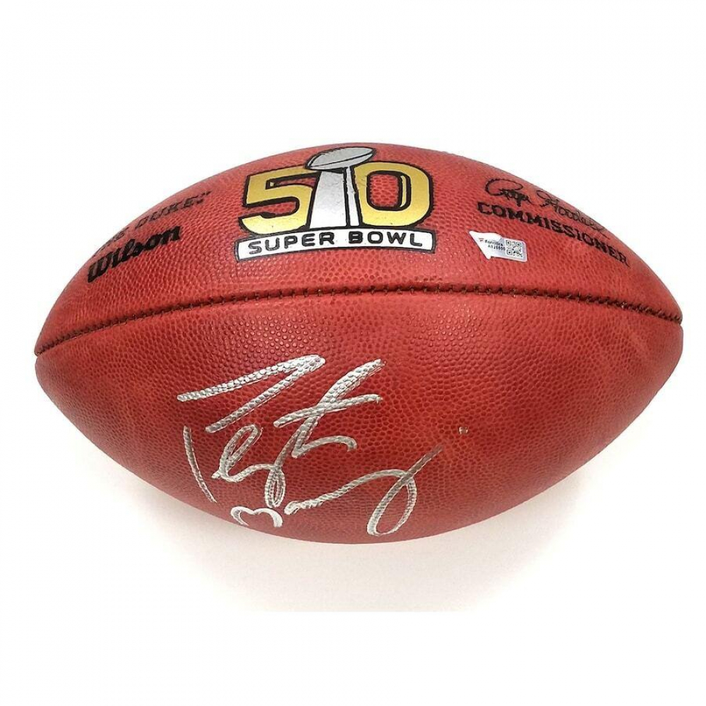 Peyton Manning Signed Super Bowl 50 Logo Football (Fanatics) | Pristine ...
