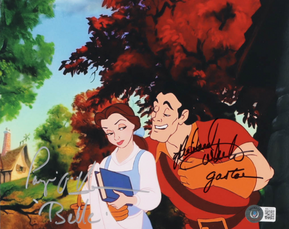 Richard White & Paige O'Hara Signed "Beauty and The Beast" 8x10 Photo ...
