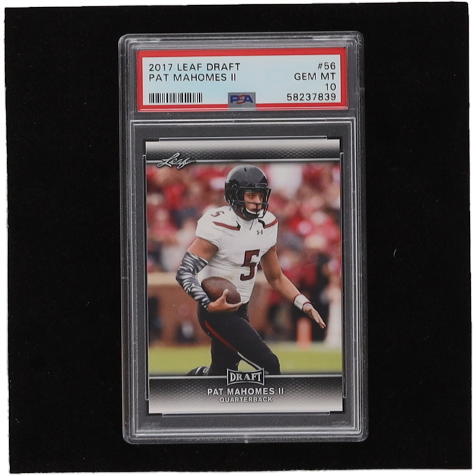 Patrick Mahomes 2017 Leaf Draft #56 (PSA 10) | Pristine Auction